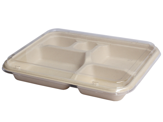 Clear Lid 5-C Fiber Bento Box – Simply Pak